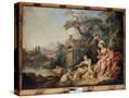 The Nest or Presents of the Shepherd Painting by Francois Boucher (1703 ...
