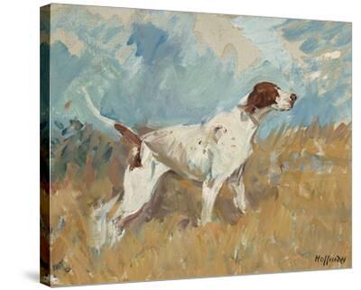 'English Setter on Watch' Stretched Canvas Print - Frank B. Hoffman ...