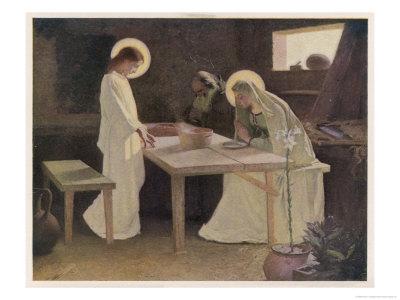 'Jesus and His Parents at the Supper Table' Giclee Print - Frank V. Du ...