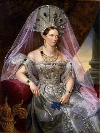 Portrait of Empress Alexandra Fyodorovna Giclee Print - Franz Kruger ...