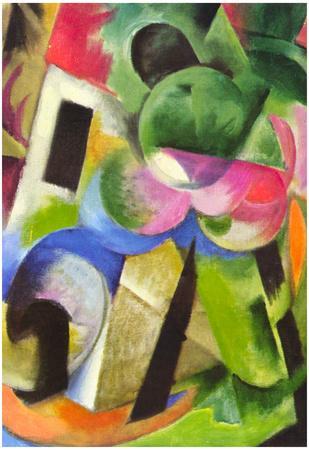 'Franz Marc House with Trees Art Print Poster' Prints | AllPosters.com