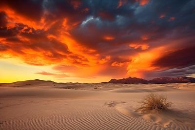 Sandy desert at sunset or sunrise. (AI Generated) - Fred Lord ...