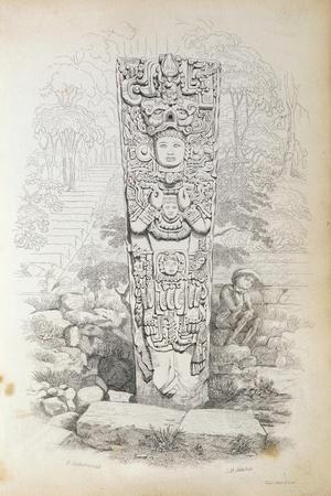 'Stela P at Copan, Honduras' Giclee Print - Frederick Catherwood ...