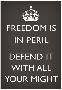 'Freedom is in Peril, Defend It With All Your Might (Motivational, Grey ...