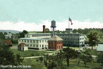 'Freeport, Maine, Exterior View of a Factory' Poster - Lantern Press ...