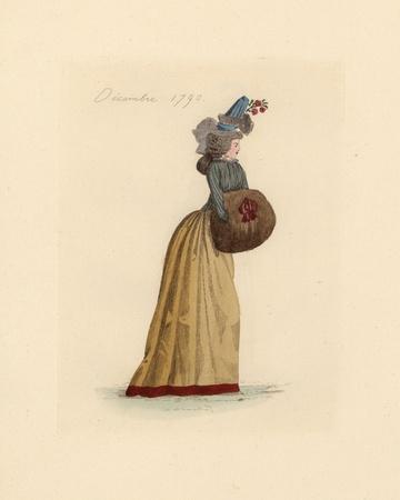 'French woman wearing the fashion of December 1790' Photo | AllPosters.com