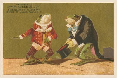 'Frogs Dressed as Master and Servant' Prints | AllPosters.com