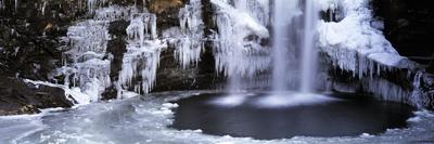 'Frozen waterfall, River Falloch, Loch Lomond, Highlands, Scotland ...