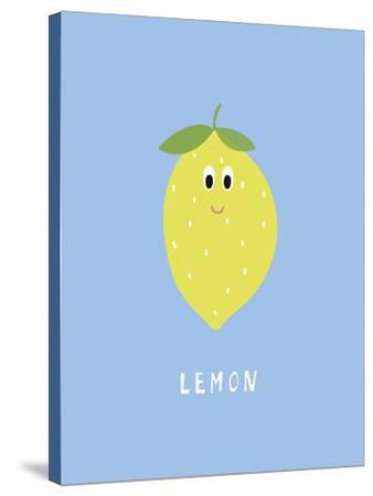 'Fruity Friends - Lemon' Stretched Canvas Print - Clara Wells ...
