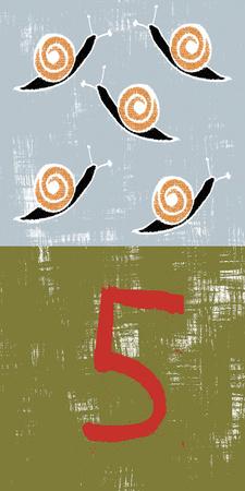 'Fun Numbers - Five' Giclee Print - Lisa Stickley | AllPosters.com