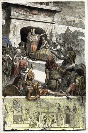 'Funeral Ceremonyof Egyptian Pharaoh in Ancient Egypt' Giclee Print ...