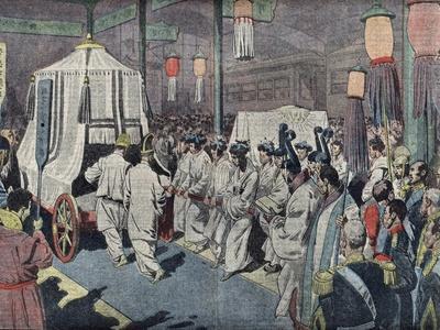 'Funeral of Japanese Empress Dowager Shoken, Kyoto, Japan 1914' Giclee ...