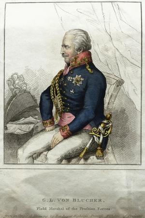 'G.L. Von Blucher: Field Marshal of the Prussian Forces Engraving ...