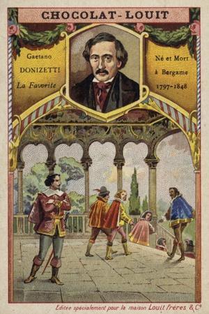 'Gaetano Donizetti, Italian Composer, and a Scene from His Opera La ...