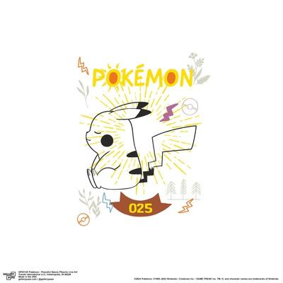 'Gallery Pops Pokémon - Peaceful Nature Pikachu Line Art Wall Art ...