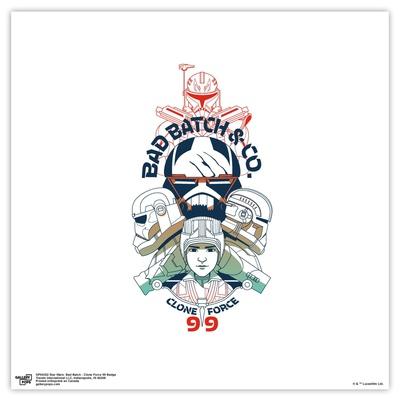 'Gallery Pops Star Wars: Bad Batch - Clone Force 99 Badge Wall Art ...