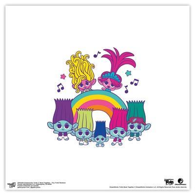 Gallery Pops Trolls Band Together - Tiny Trolls Rainbow Wall Art ...