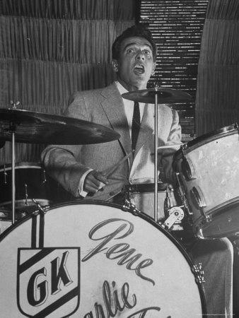 'Gene Krupa, American Drummer and Jazz Band Leader, Playing Drums at ...