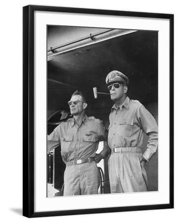 'General Douglas Macarthur Smoking Corncob Pipe During Philippines ...