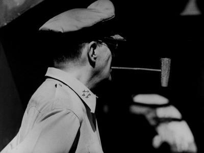 'General Douglas Macarthur Smoking His Corn Cob Pipe' Photographic ...