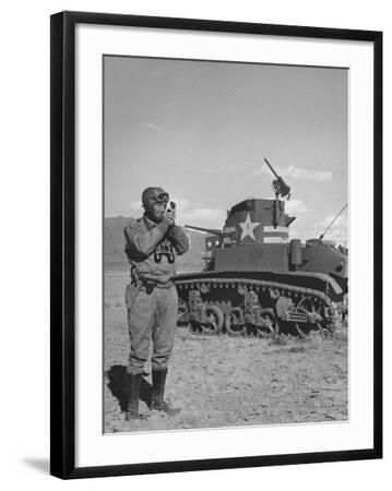 'General George S. Patton Jr. Standing Next to a Tank During Training ...