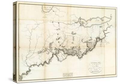 'General Map of the Course of the Ohio, c.1796' Stretched Canvas Print ...