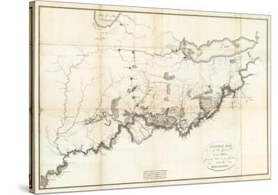 'General Map of the Course of the Ohio, c.1796' Stretched Canvas Print ...