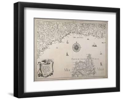 'Genoa Signoria, Nice County and Northern Corsica, Map' Framed Giclee ...