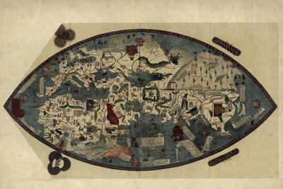 'Genoese World Map, 1450' Photographic Print - Library of Congress ...
