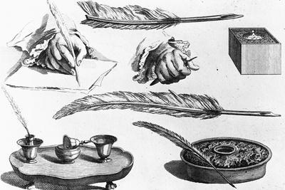 'Gentleman Writing at His Desk' Giclee Print | AllPosters.com