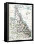 Geographic Map of Queensland, Australia, 1870. 19Th Century Lithography ...