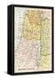 Geographic Map of Southern Palestine in Antiquite. the Territories of ...