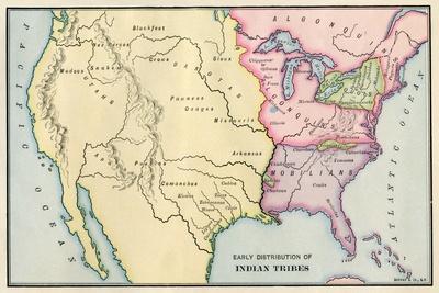 'Geographic Map of the Distribution of Indian Tribes (Iroquois ...
