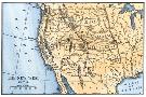 Geographic Map of the Western Border of the United States, North ...