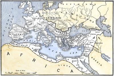 'Geographic Map Showing the Expansion of the Roman Empire. Colouring ...