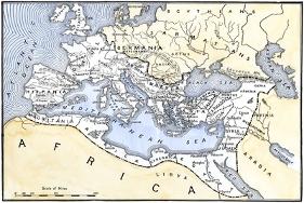 'Geographic Map Showing the Expansion of the Roman Empire. Colouring ...
