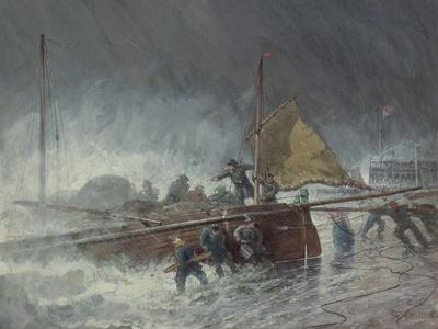 'Deal Lugger Putting off in a Storm' Giclee Print - George Henry ...