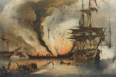 'The Naval Battle of Navarino on 20 October 1827' Giclee Print - George ...