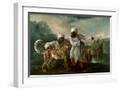 'Cheetah and Stag with Two Indians, C.1765' Giclee Print - George ...