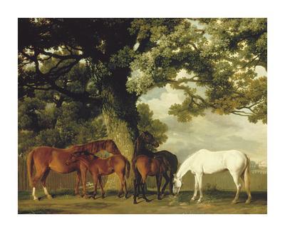 'Green Pastures (A Family Group) - Detail' Premium Giclee Print ...