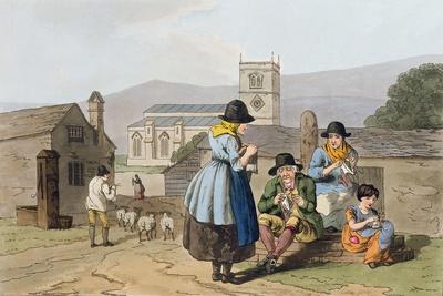 'Wensleydale Knitters, from Costume of Yorkshire Engraved by Robert ...