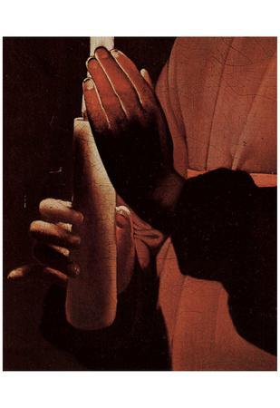 'Georges de La Tour (St. Joseph as a carpenter, detail: hands of the ...