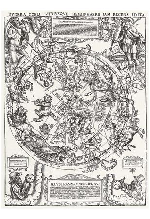 'German Champion of 1558 (Map of the northern sky) Art Poster Print ...