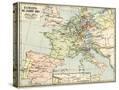 'German Geographic Map of Europe in 1810 during the Napoleonic Wars ...