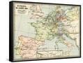 German Geographic Map of Europe in 1810 during the Napoleonic Wars ...