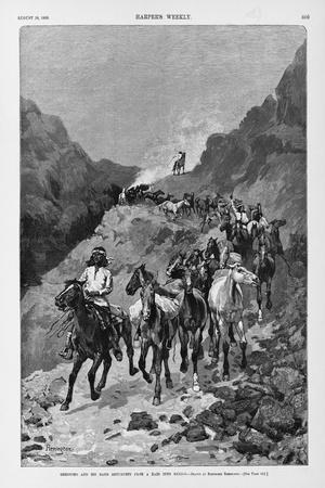 Geronimo and His Band Returning from a Raid into Mexico. Drawn by ...