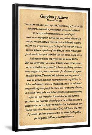 'Gettysburg Address Full Text' Posters | AllPosters.com