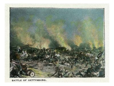 'Gettysburg, Pennsylvania - Representation of the Battle of Gettysburg ...