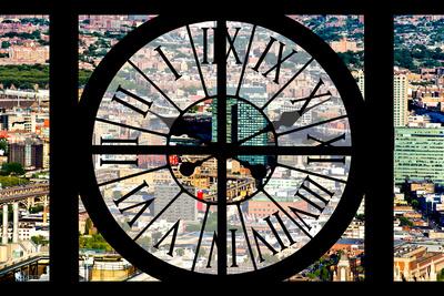 'Giant Clock Window - View of Brooklyn with Silvercup Studios ...