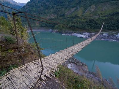 'Giant Hanging Bridge Above the Siang River, Arunachal Pradesh ...